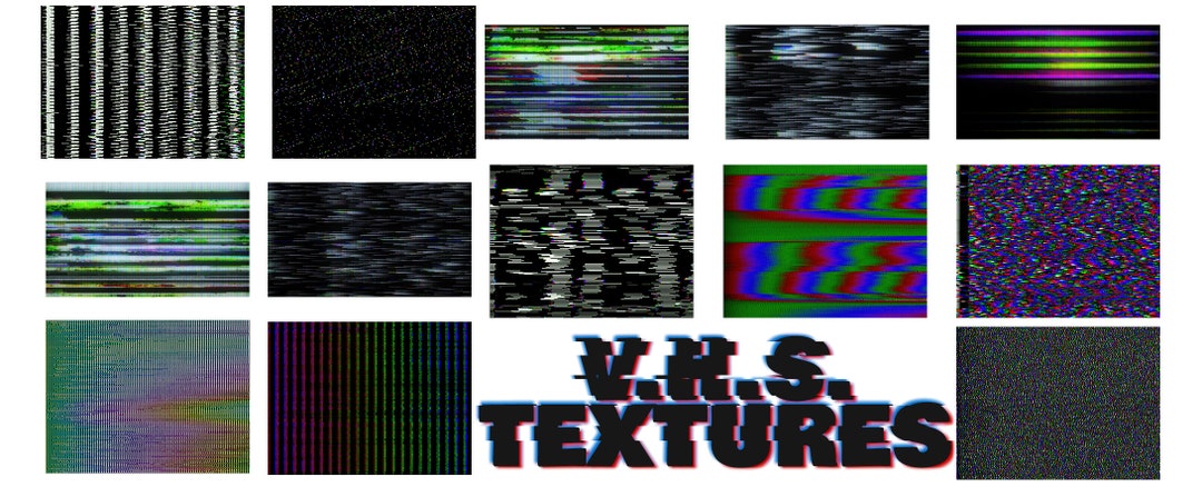 VHS Texture Backgrounds Pack - High Res PNG & TIF Assets - Etsy