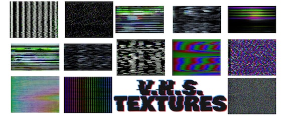 VHS Texture Backgrounds Pack High Res PNG & TIF Assets - Etsy