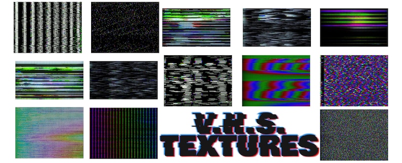 VHS Texture Backgrounds Pack - High Res PNG & TIF Assets - Etsy