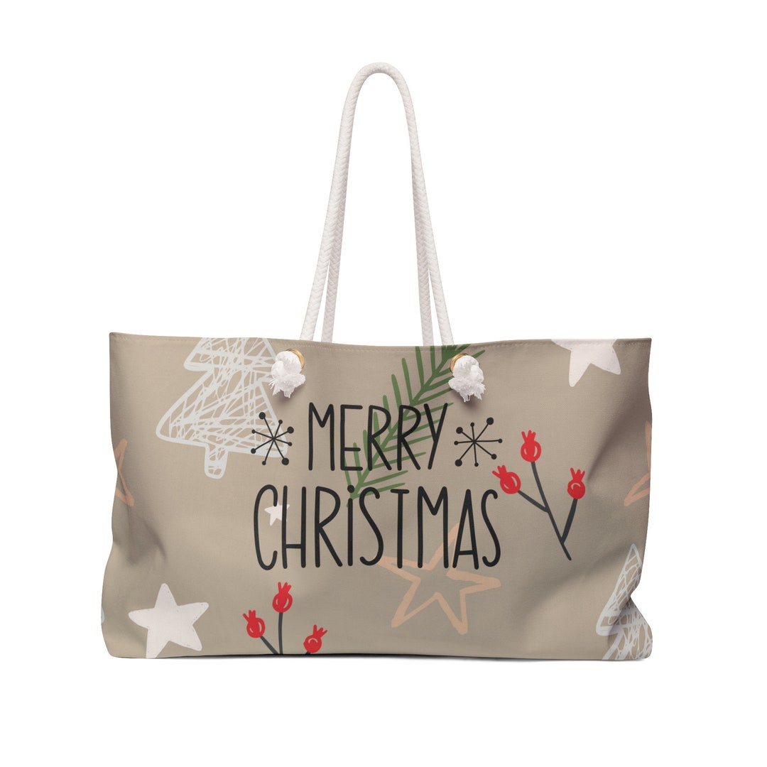 Oversized Weekender Bag, Large Christmas Weekend Bag, Travel Bag ...