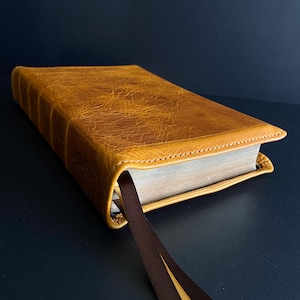 Handcrafted Leather Bible Rebinding Custom Bookbinding Bible Cover ...