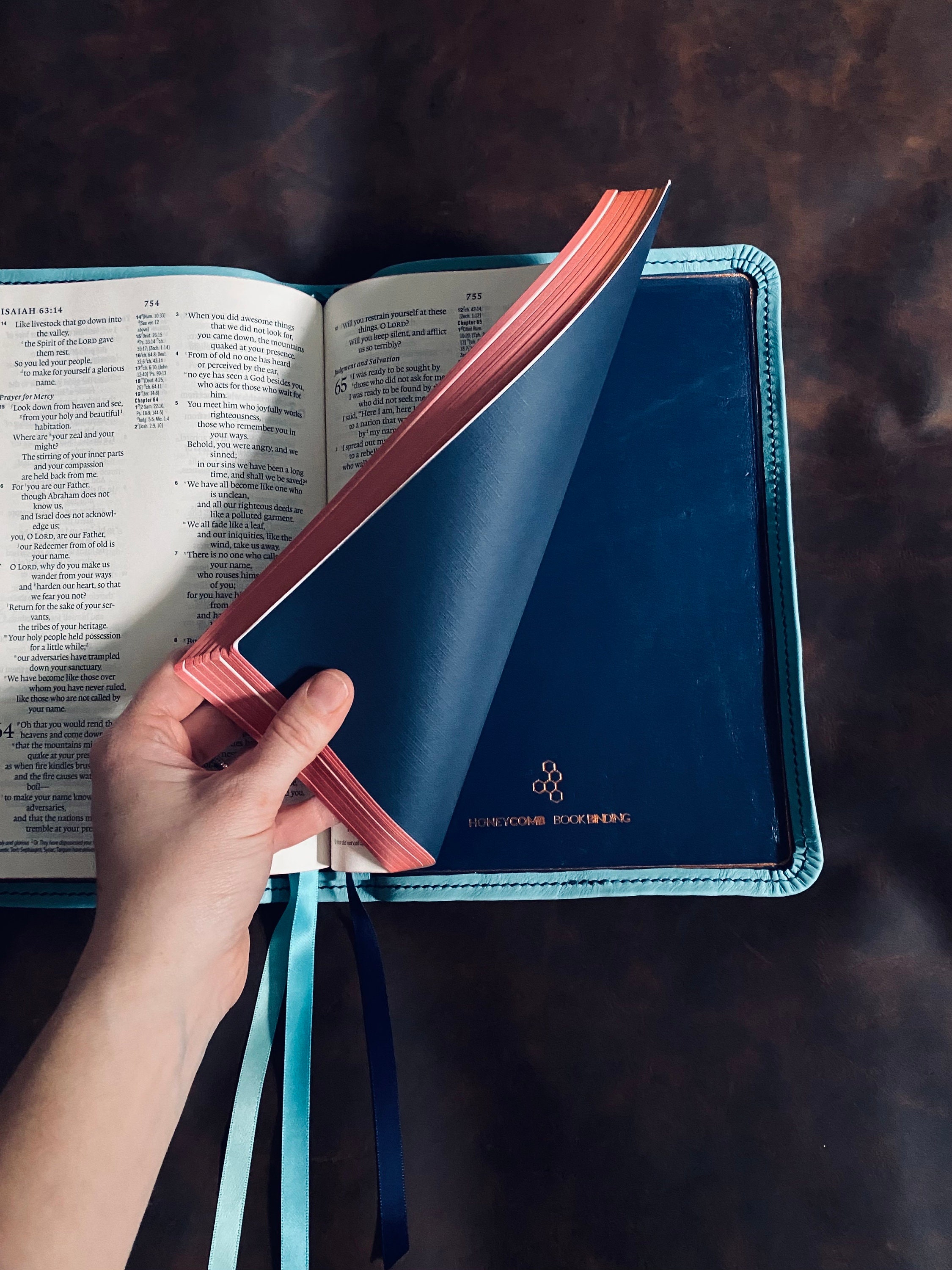 Handcrafted Leather Bible Rebinding Custom Bookbinding Bible Cover ...