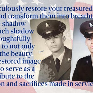 Military Veterans Memorial Photo Restorations / Dogtags Gift Shadow Box ...