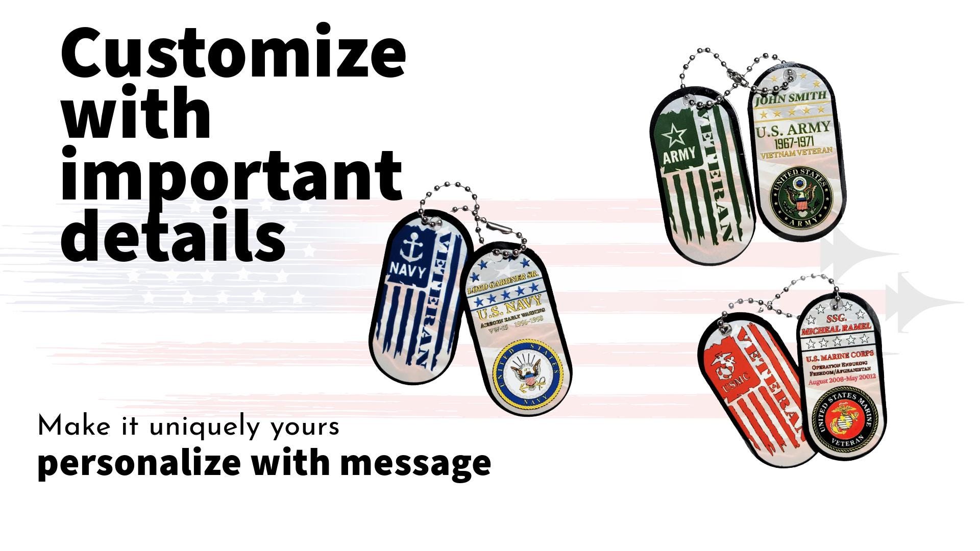 Military Veterans Memorial Photo Restorations / Dogtags Gift Shadow Box ...