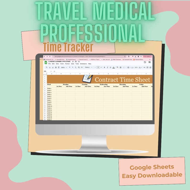 Employee Time Sheet Editable, Time Sheet, Printable Time Sheet, PDF ...