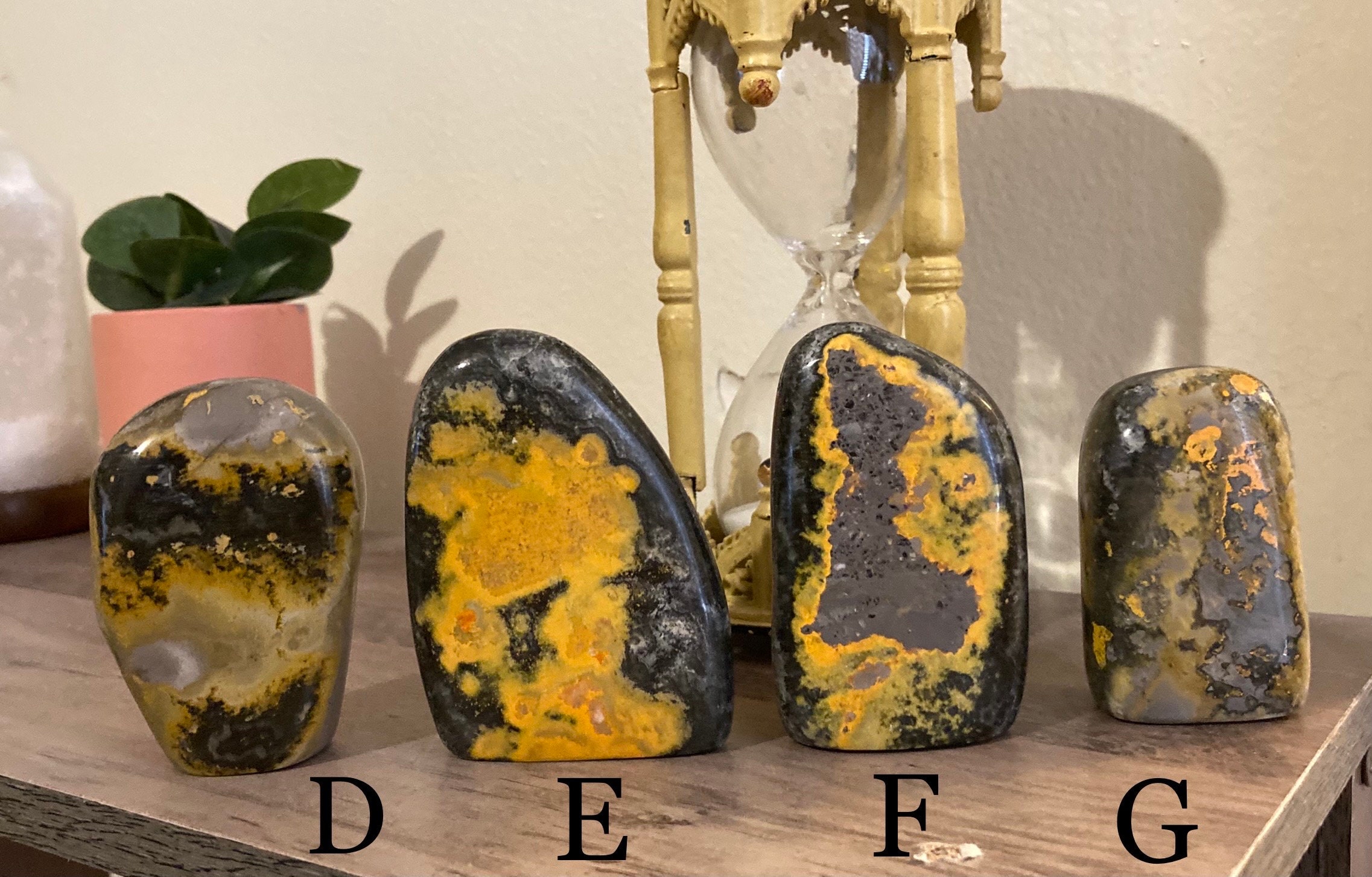 Bumblebee Jasper Freeforms FREE Crystal Confetti Scoop US - Etsy