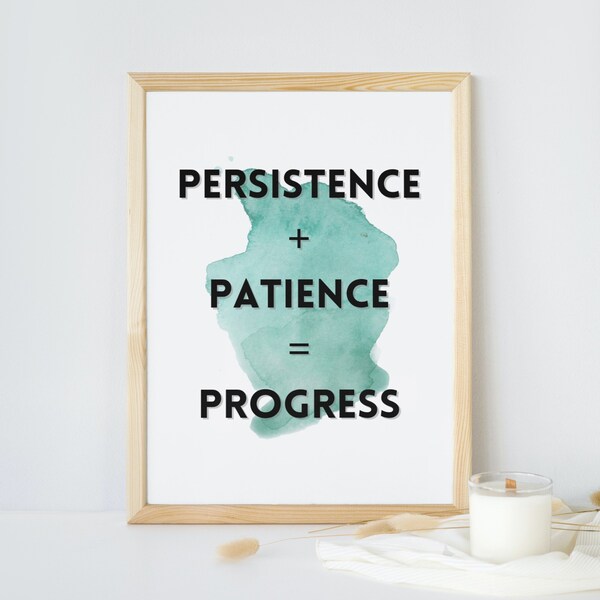 Perseverance Motivational Wall Art - Etsy