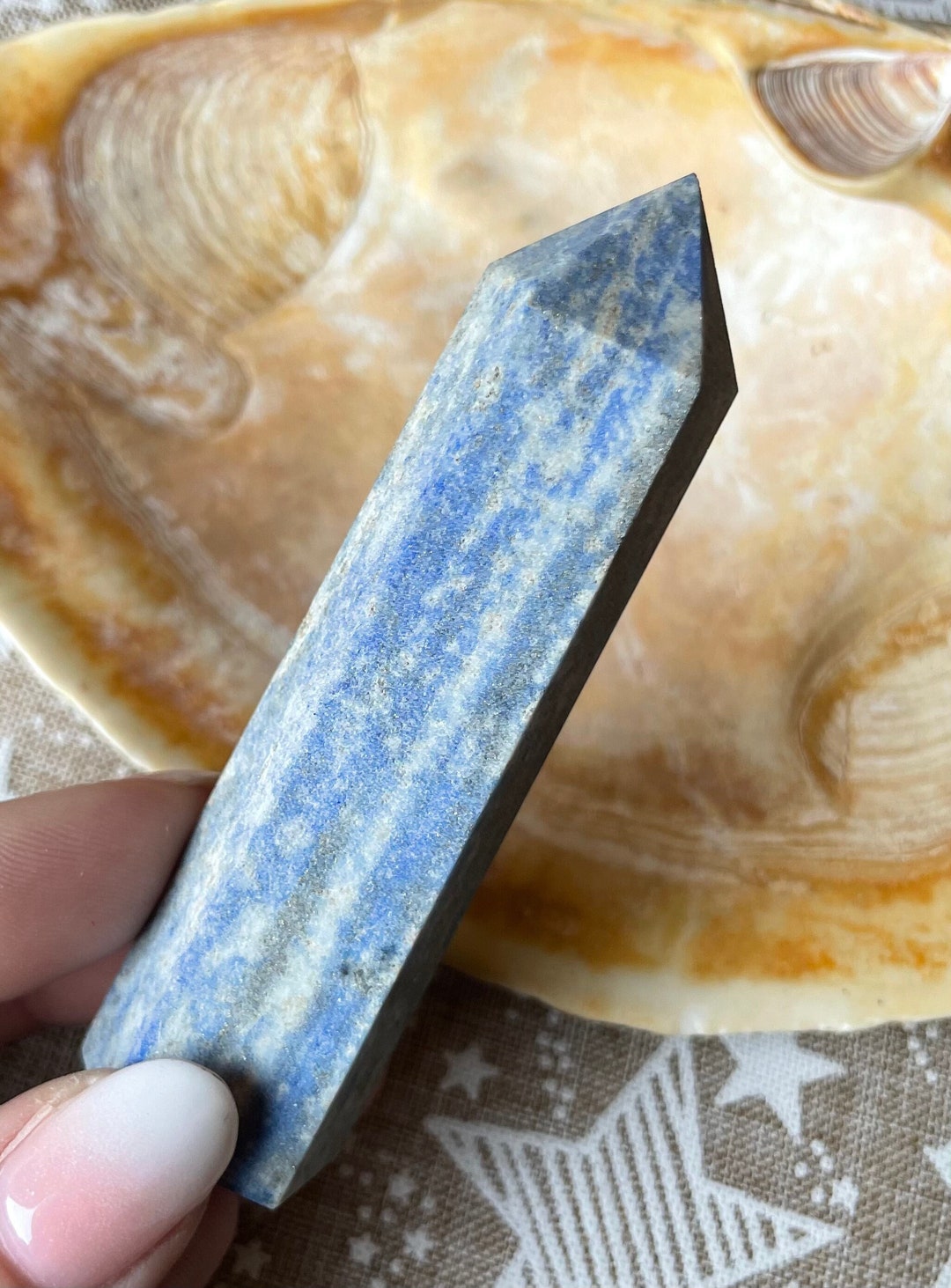 Light Blue Lapis Lazuli Sparkly Crystal Tower - Etsy