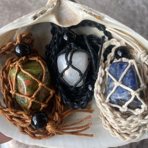 Woven Basket Waxed Hemp Interchangeable Adjustable Crystal Net Cord ...