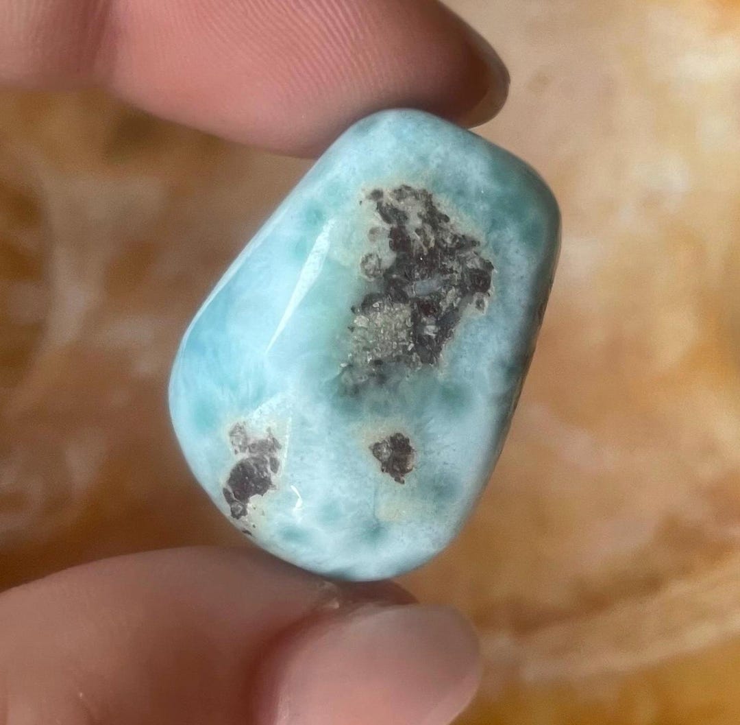 Larimar High Quality Crystal Tumbled Pocketstone #2 - Etsy