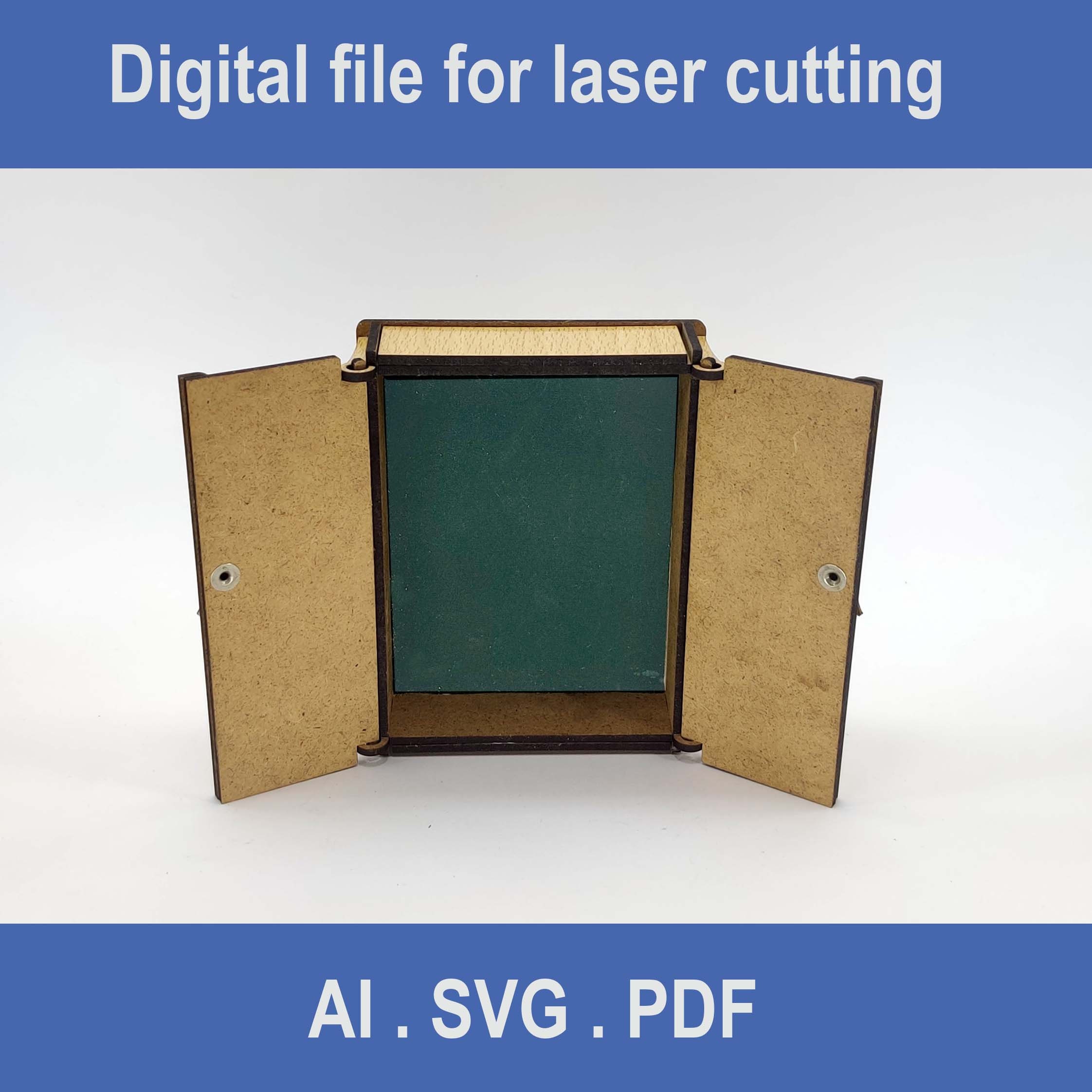 Laser Cut Files Box SVG Vector, Laser Cutting for Gift Box PDF, Ai, Svg ...