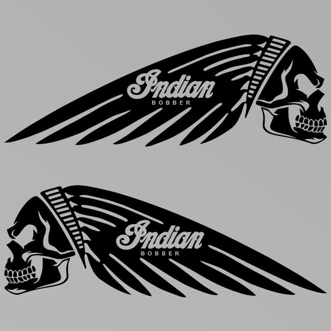 Indian Bobber Motorcycle Gas Tank / Saddlebag Decal Set of 2 - Etsy ...