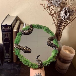 Snake Serpent Wall Mirror | Gothic Wall Decor | Dark Cottagecore ...