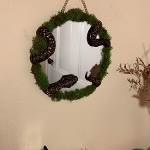 Snake Serpent Wall Mirror | Gothic Wall Decor | Dark Cottagecore ...
