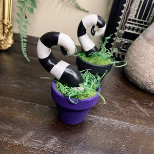 Beetlejuice Sandworm Mossy Mini Plant Pots | Planters | Unique Decor ...