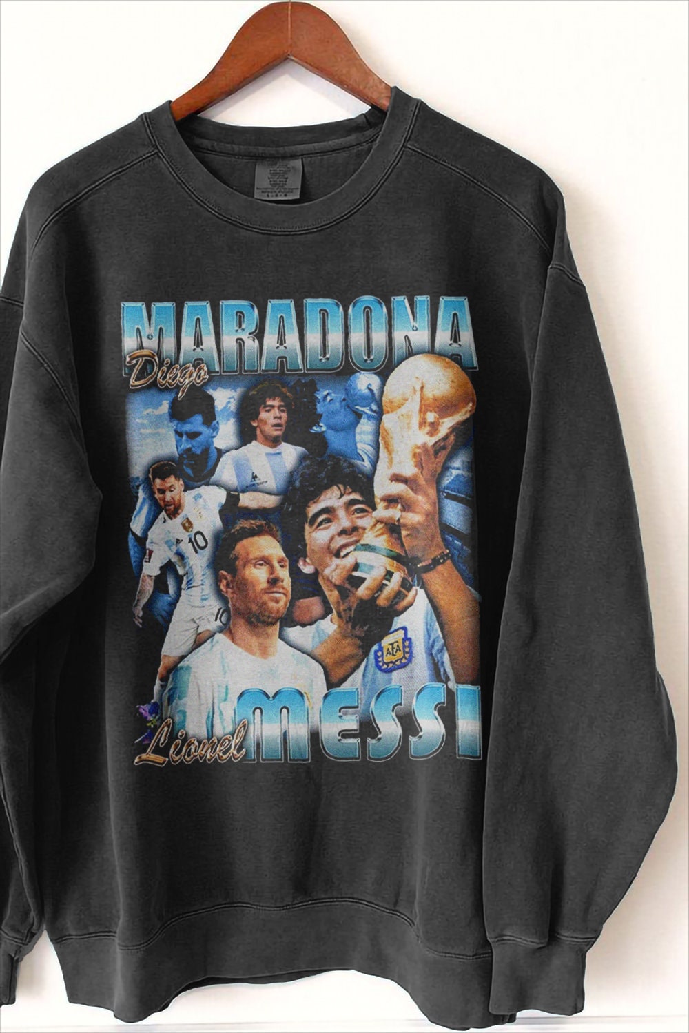 Lionel Messi Diego Maradona 90s Vintage Shirt, Argentina Legends Shirt ...