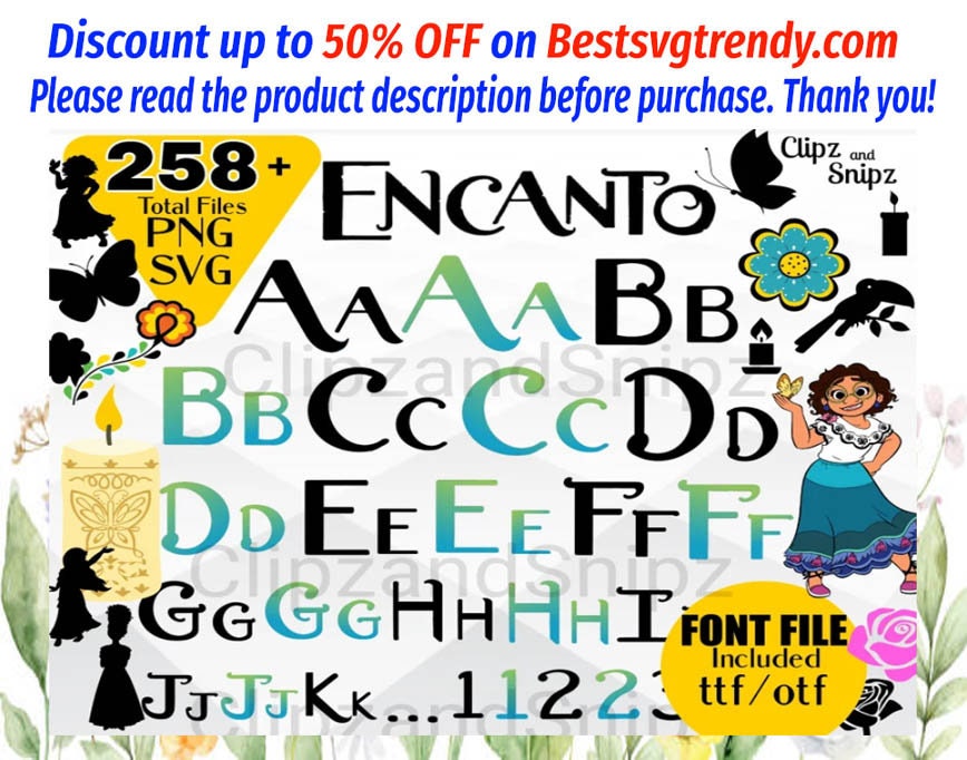 Embellishments Encanto Clipart Encanto Dolores Svg Encanto Alphabet SVG ...
