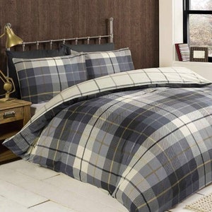 Blue Check Double. This Classic Tartan Check Duvet Cover is - Etsy ...