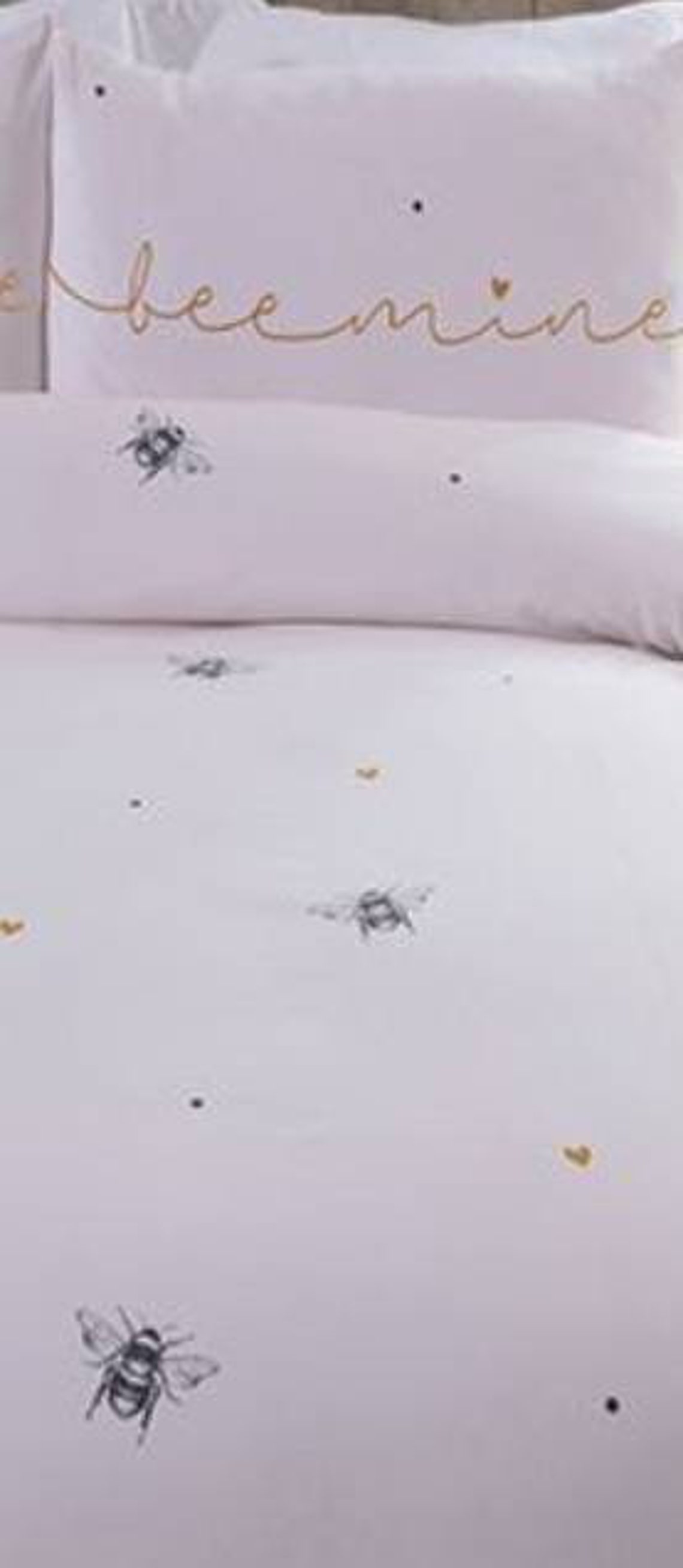 Bee Mine Single. Features Delicate Bees and Hearts on a Subtle Pink ...