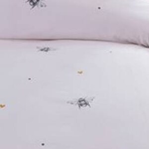 Bee Mine Single. Features Delicate Bees and Hearts on a Subtle Pink ...