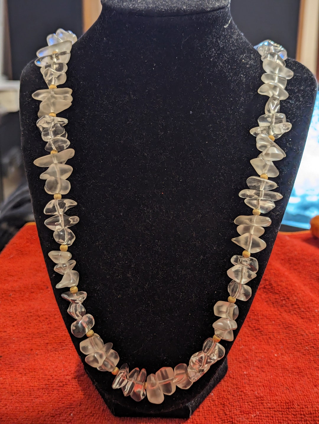 Vintage Napier Ice Chips Necklace From Crystal Ice Collection Frosted ...