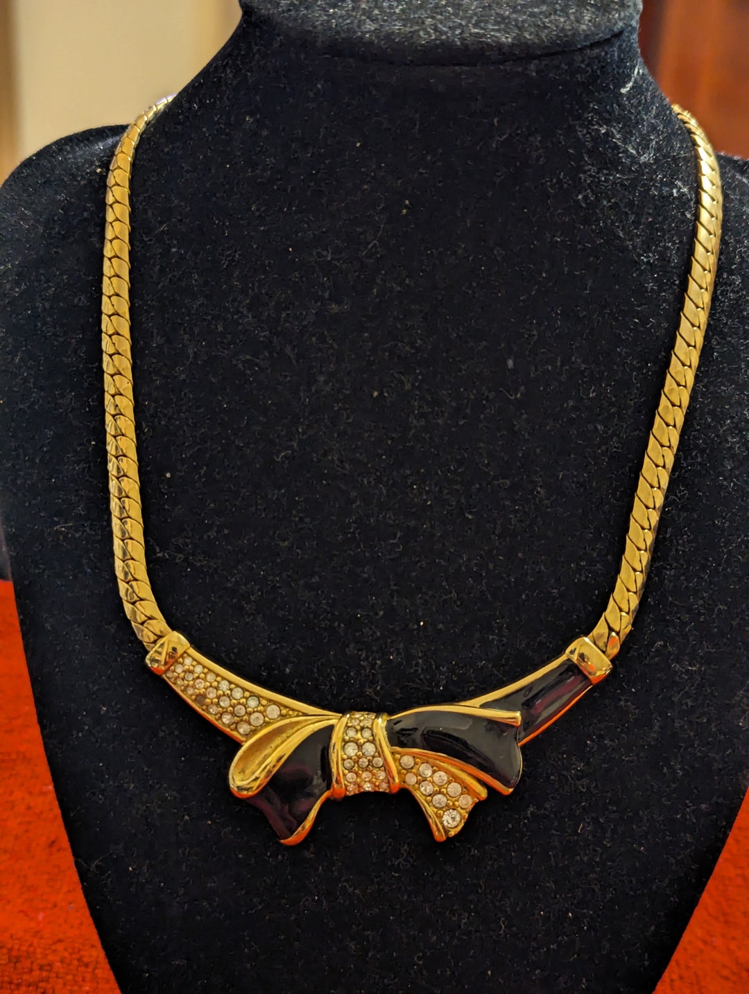 Swarovski Necklace Gold Plate and Crystal Fine Ladies Jewelry Necklace ...