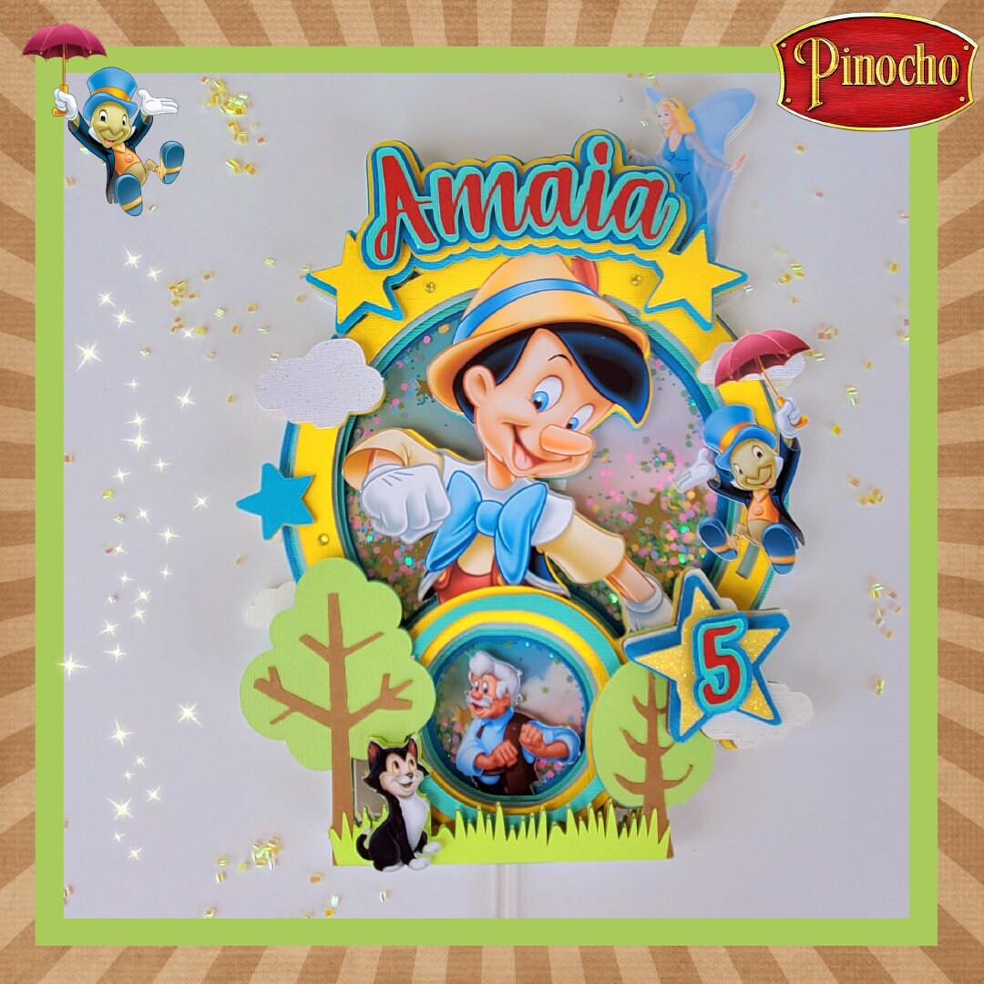 Pinocchio Cake Topper,pinocchio Party Decoration,pinocchio Personalized ...