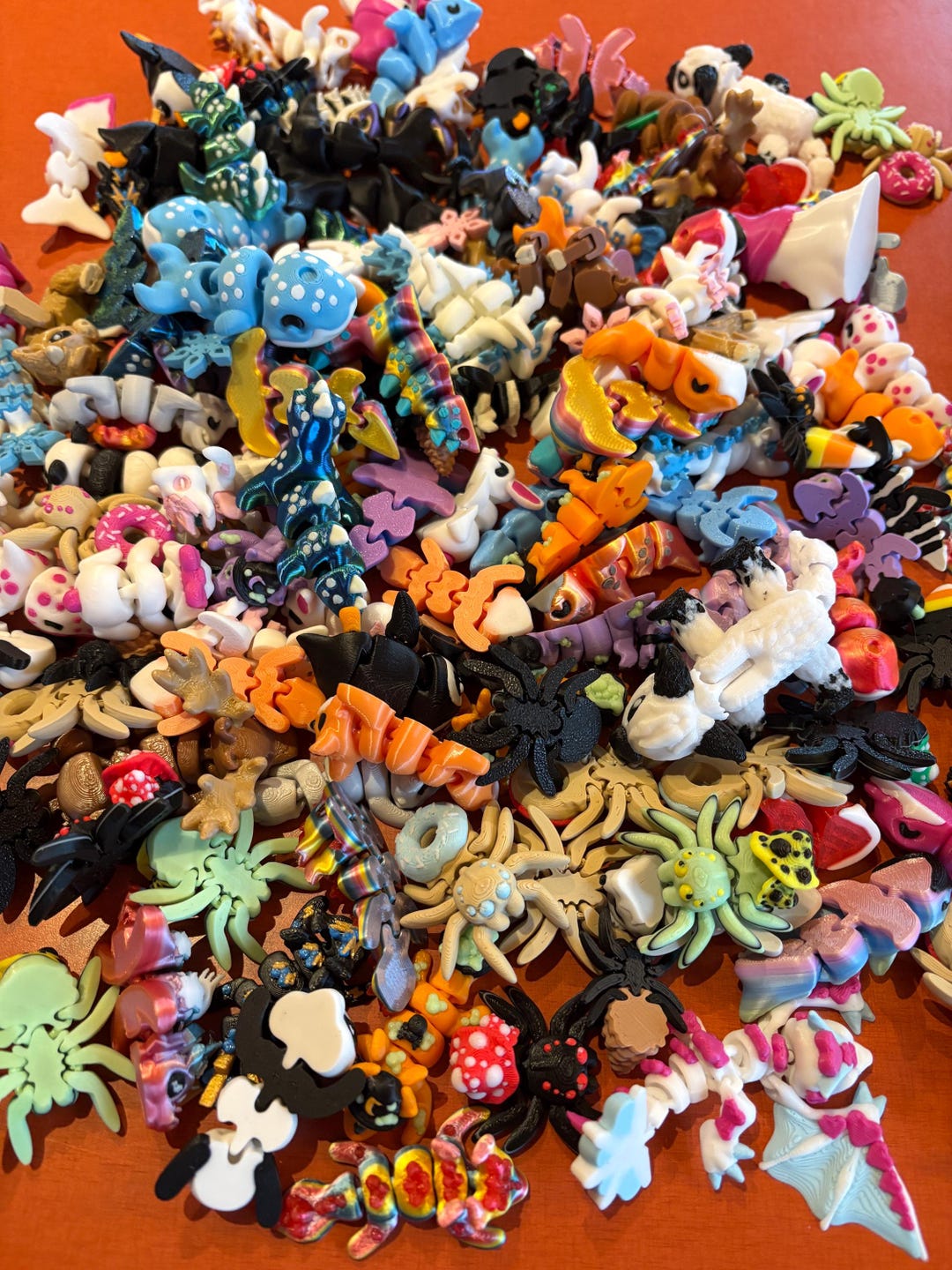 Articulated Desk Pet Bundle, Poseable 3D Printed Dragon & Animal Mix ...