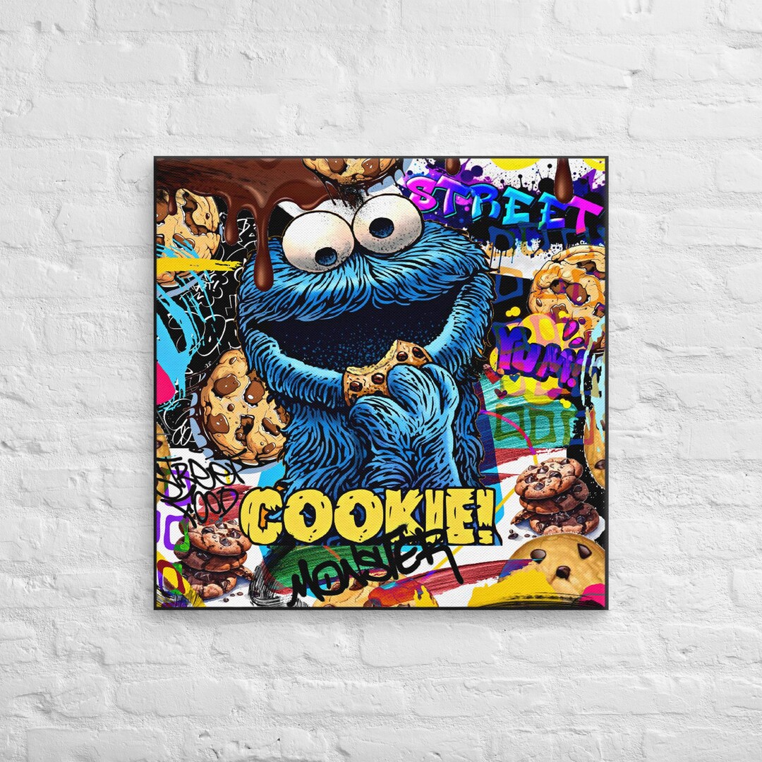 Futuristic Cookie Monster Graffiti Modern Contemporary Street Style ...