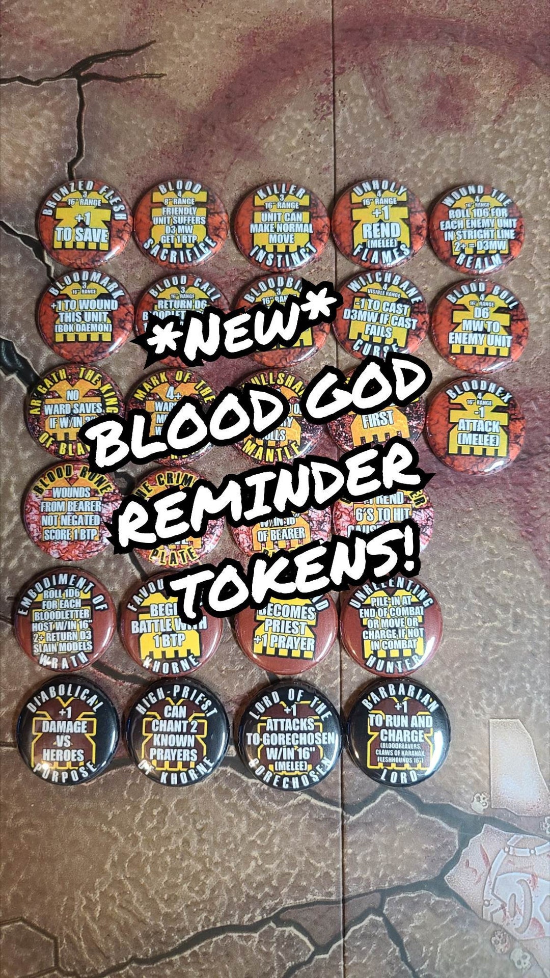 NEW Blades of the Blood God Reminder Tokens 3.0 - Etsy