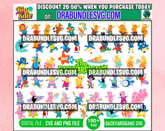 Craft Supplies & Tools Paper, Party & Kids Backyardigans layered svg ...