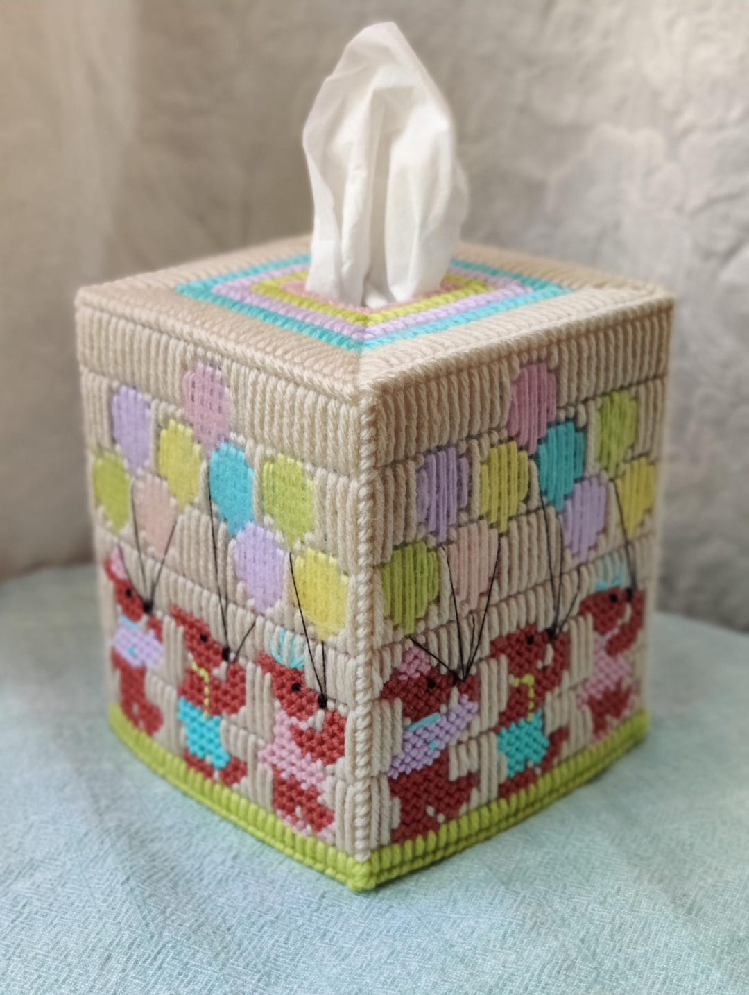 Hand-stitched Needlepoint Tissue Box Holder - Etsy