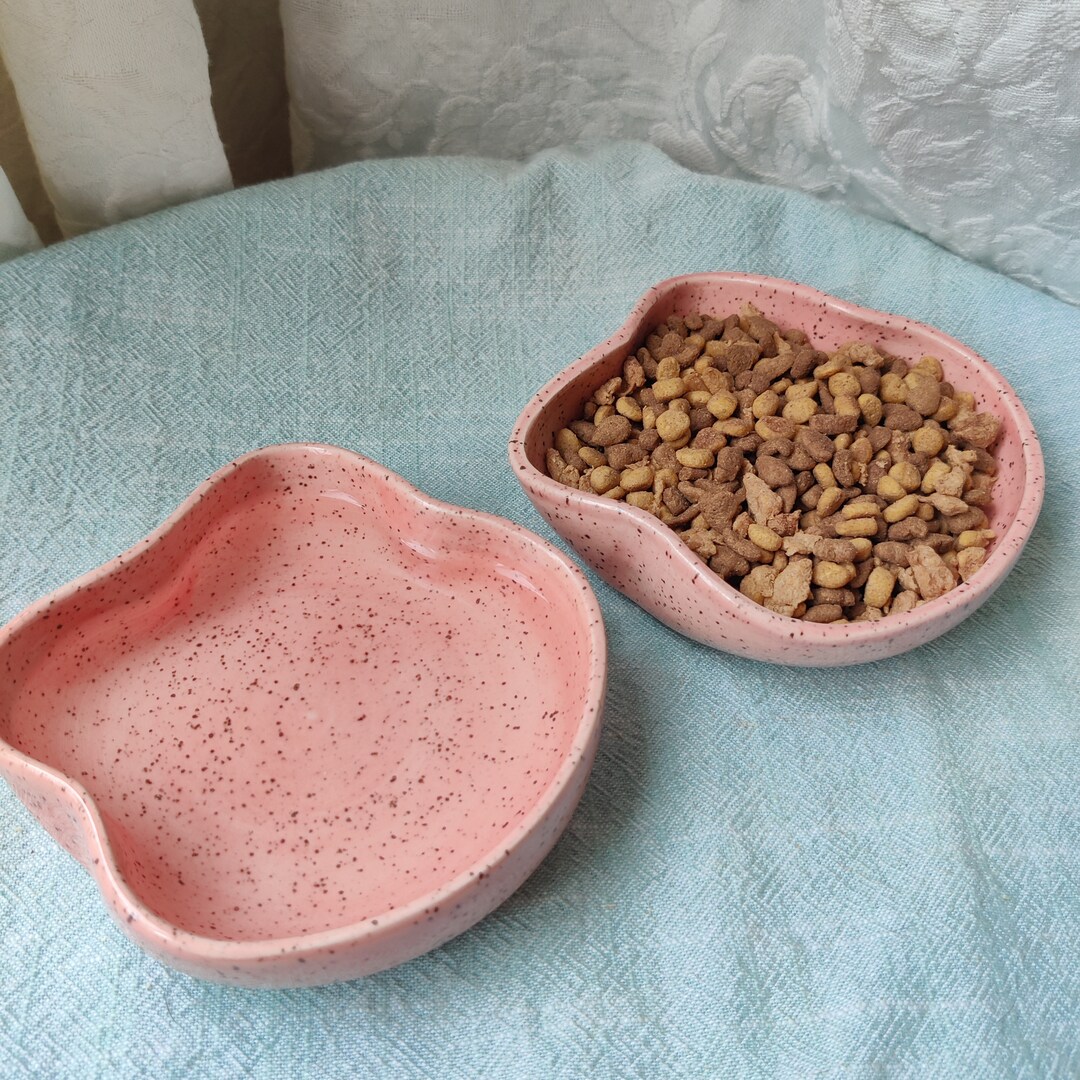 Set of Two Hand-thrown Cat Dishes - Etsy