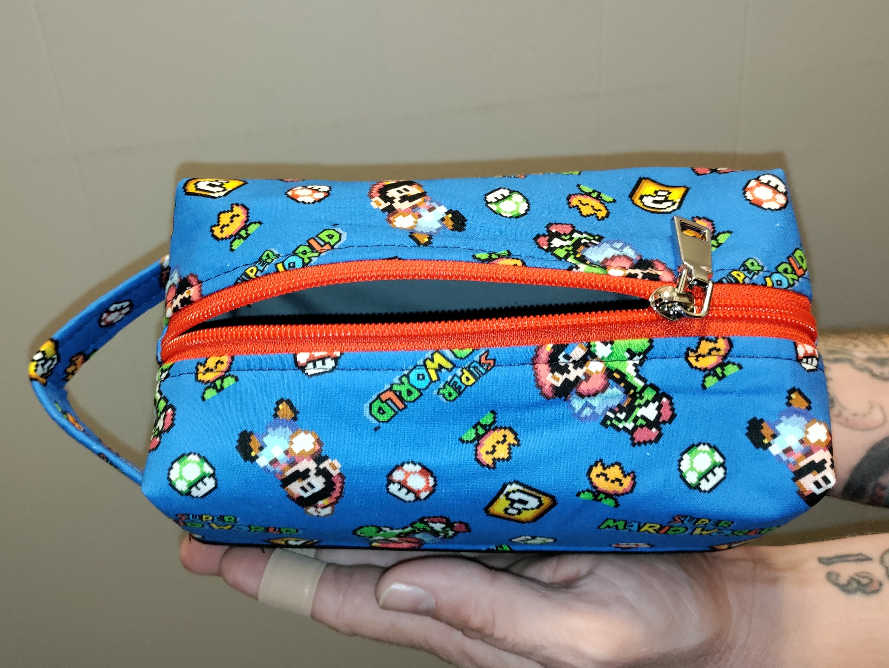 Super Mario World Themed Toiletry Bag Boxy Bag Pencil Bag - Etsy