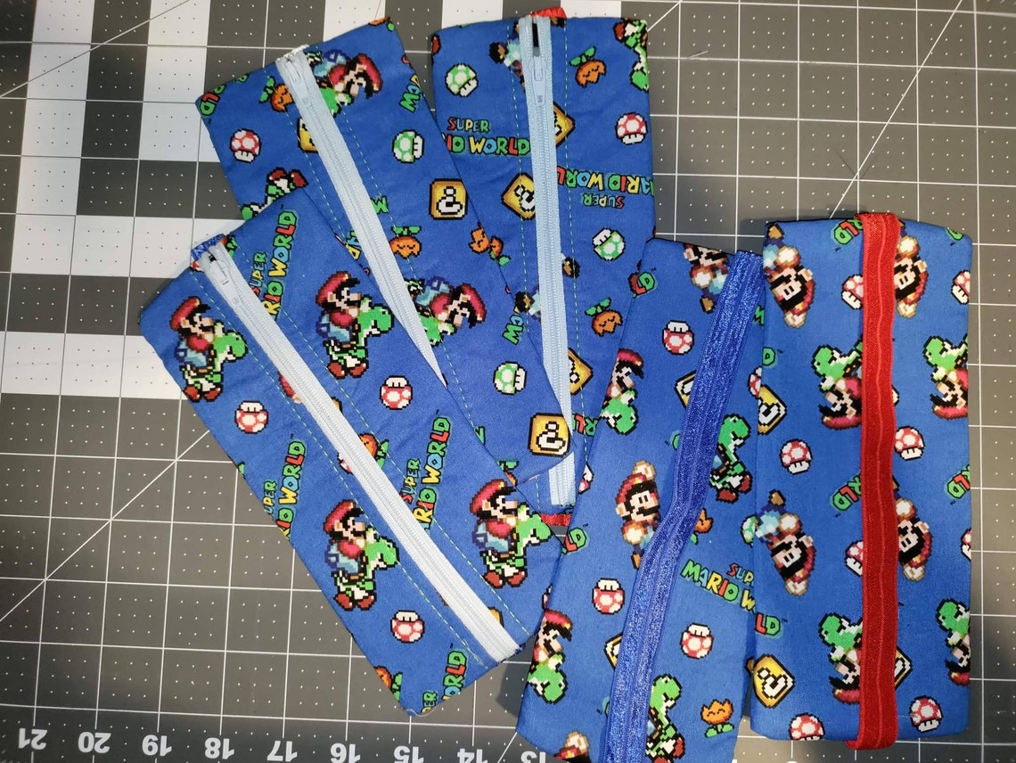 Super Mario Themed Pencil Pouch Zipper Pouch Happy Planner - Etsy