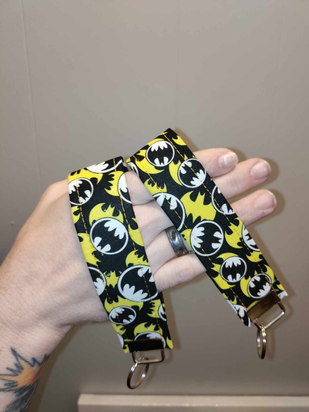 Key Fob Made With Licensed Batman Fabric, Kaychain, Batman Accessories ...