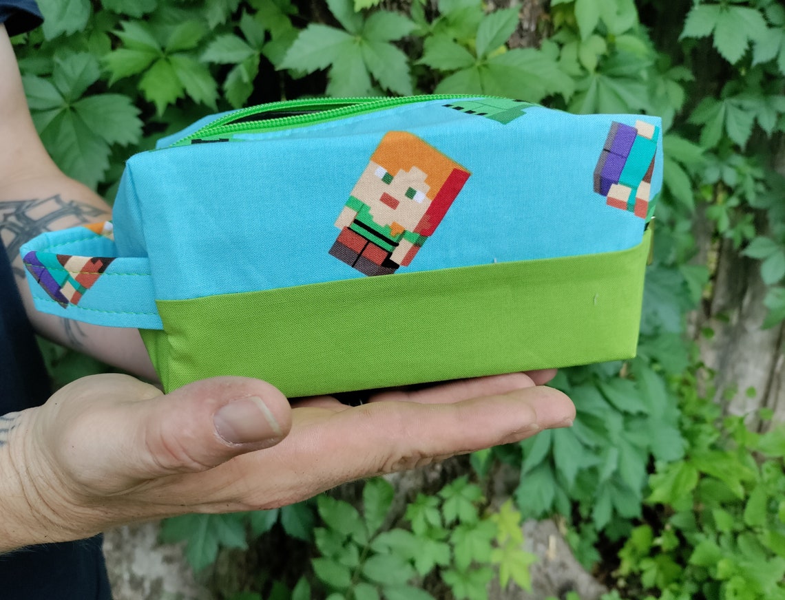 Minecraft Toiletry Bag, Shaving Bag, Accessory Bag, Travel Bag, - Etsy