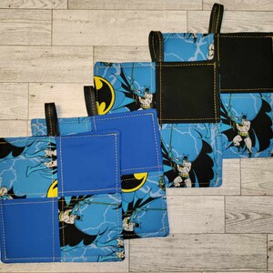 Potholders Made With Licensed Batman Fabrics, Cotton Heat Resistant ...