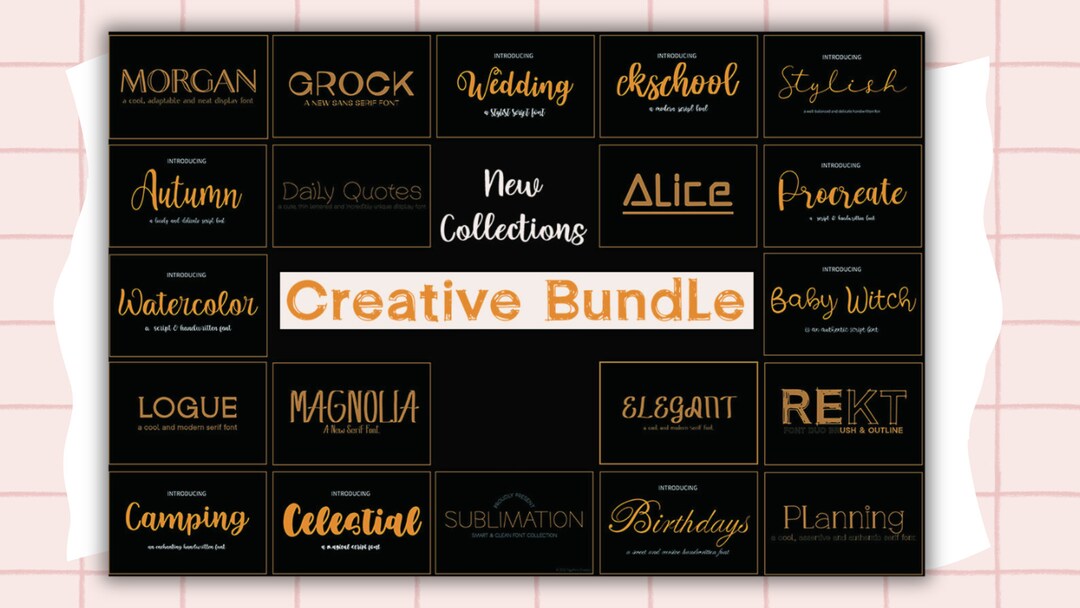 Creative Font Bundle, Handwritten Font, Wedding Font, Modern Font ...