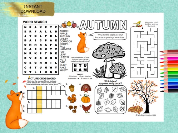Autumn Crossword Puzzle