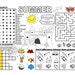 Summer Puzzle Placemat: Kids Activity Sheet, Printable (PDF Digital ...