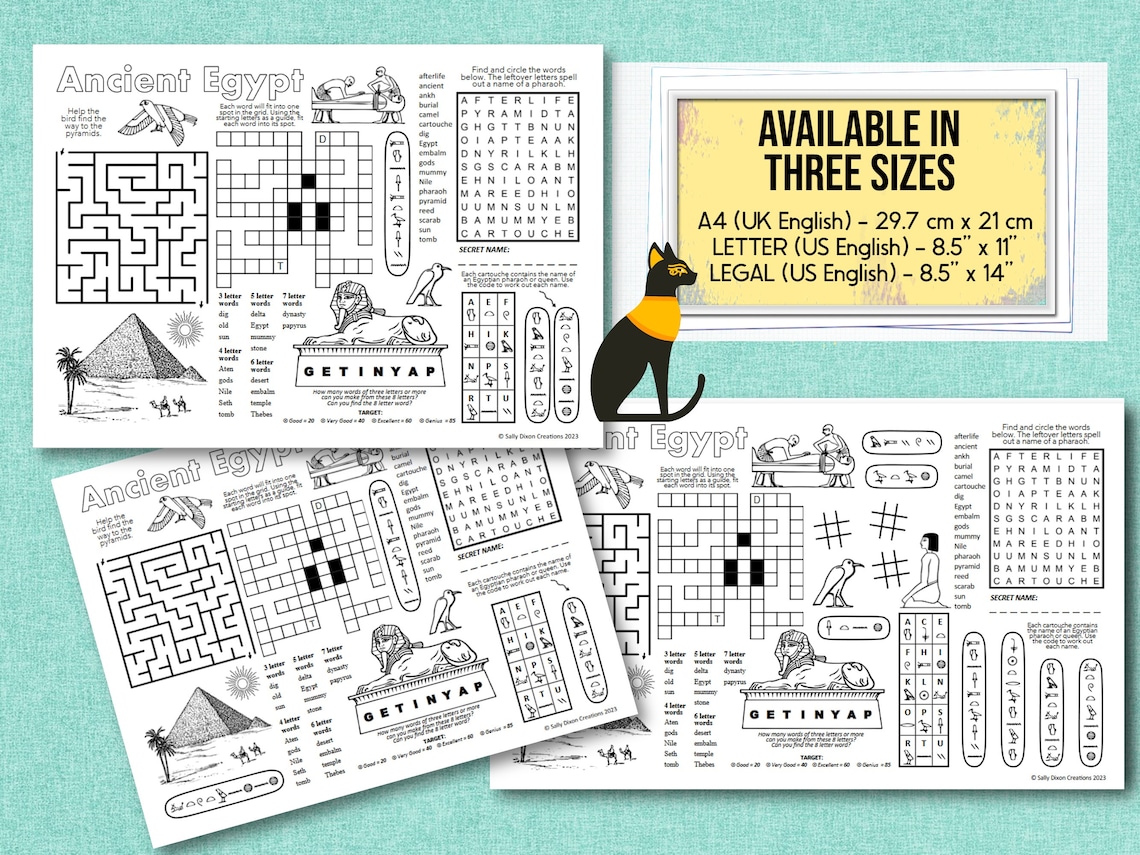 Ancient Egypt Puzzle Placemat: History Activity Sheet (PDF Digital ...