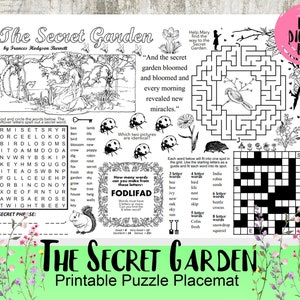 The Secret Garden Puzzle Place Mat: Children's Activity Sheet (PDF ...