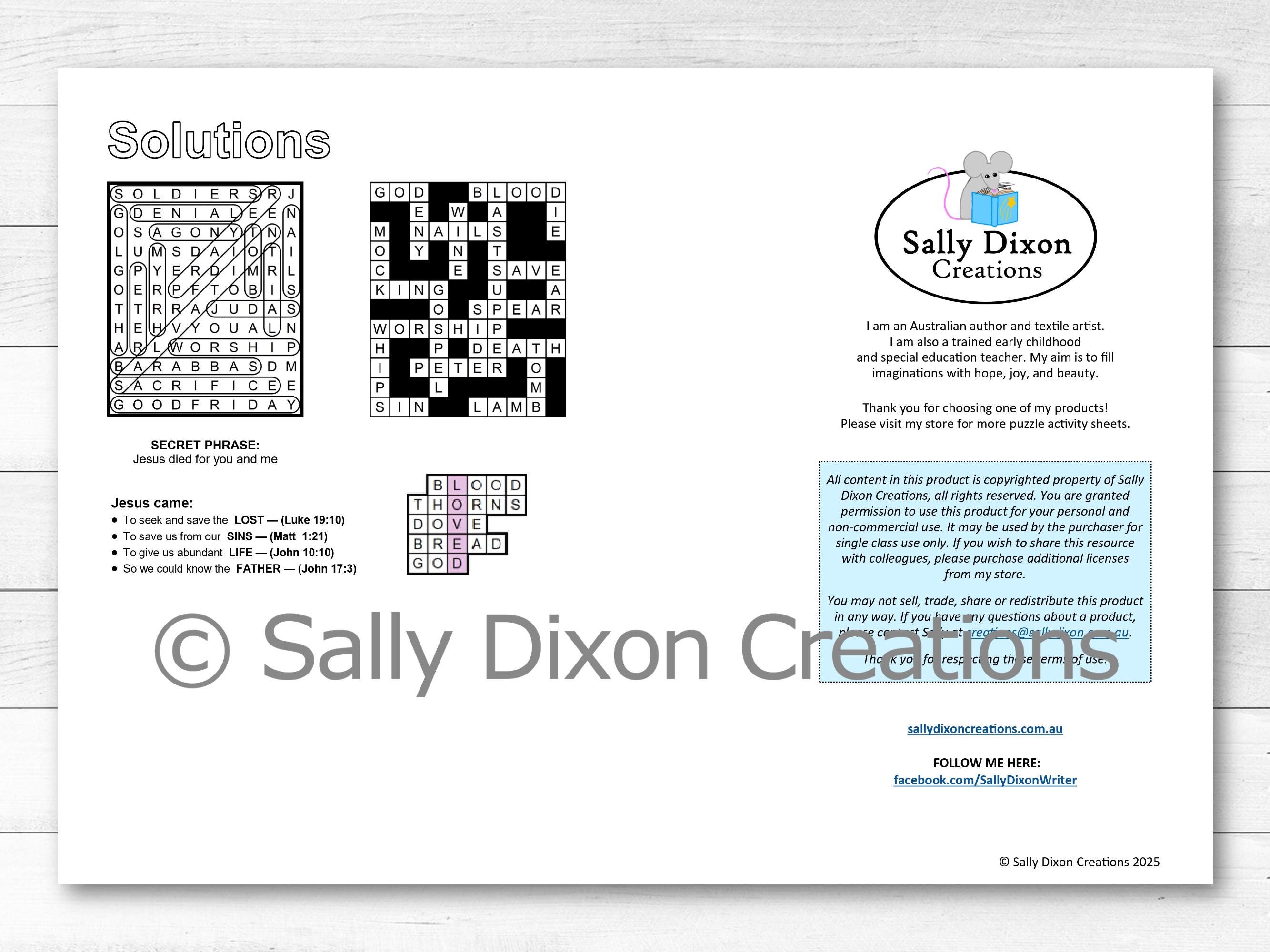 Good Friday Puzzle Placemat: Christian Activity Sheet (PDF Digital ...