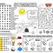 Summer Puzzle Placemat: Kids Activity Sheet, Printable (PDF Digital ...