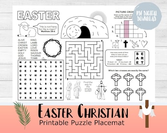Easter, Puzzle Sheet, Digital Download, Printable Puzzle Sheet, PDF ...