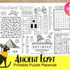 DINOSAURS Printable, Puzzle Place Mat, Crossword Puzzles, Dinosaur ...