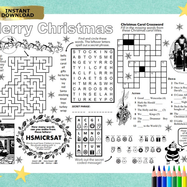 Christmas Placemats - Etsy