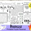 DINOSAURS Printable, Puzzle Place Mat, Crossword Puzzles, Dinosaur ...