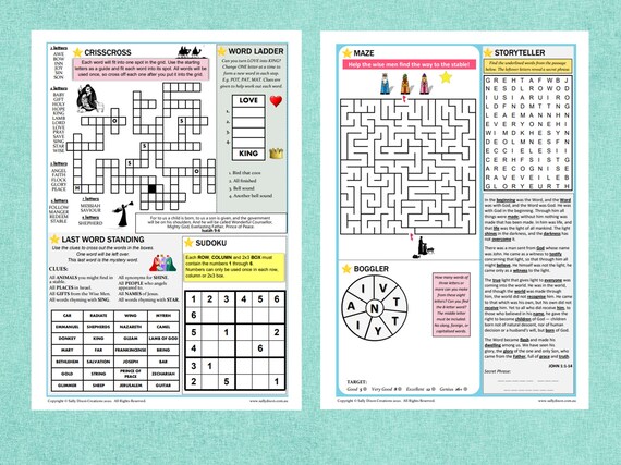 Christian Christmas Puzzle Pages